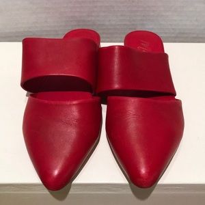 Matisse | Shoes | Matisse Red Leather Slides | Poshmark